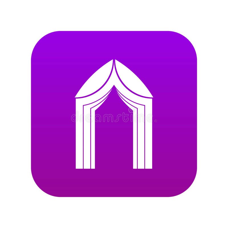 Arch icon digital purple stock vector. Illustration of facade - 155209458