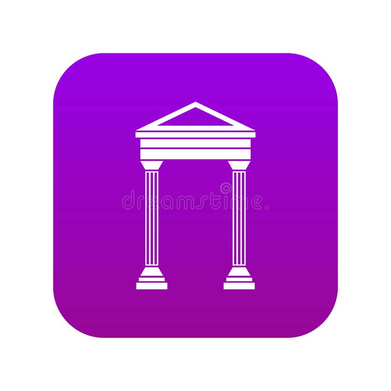 Arch icon digital purple stock vector. Illustration of decor - 155210067
