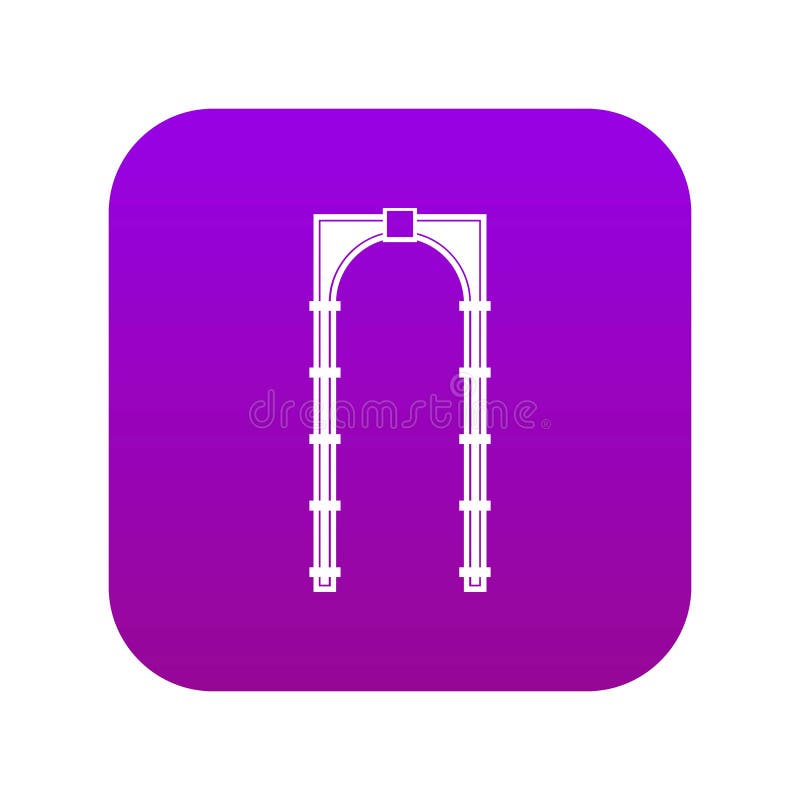 Arch icon digital purple stock vector. Illustration of design - 155210850