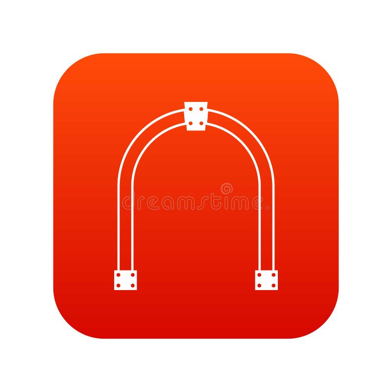 Arch icon digital red stock vector. Illustration of exterior - 99469070