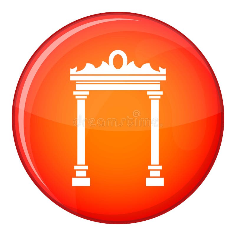 Arch icon, flat style stock vector. Illustration of gate - 82758399