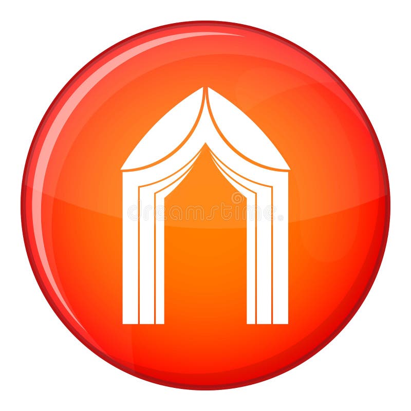 Arch icon, flat style stock vector. Illustration of exterior - 82758865