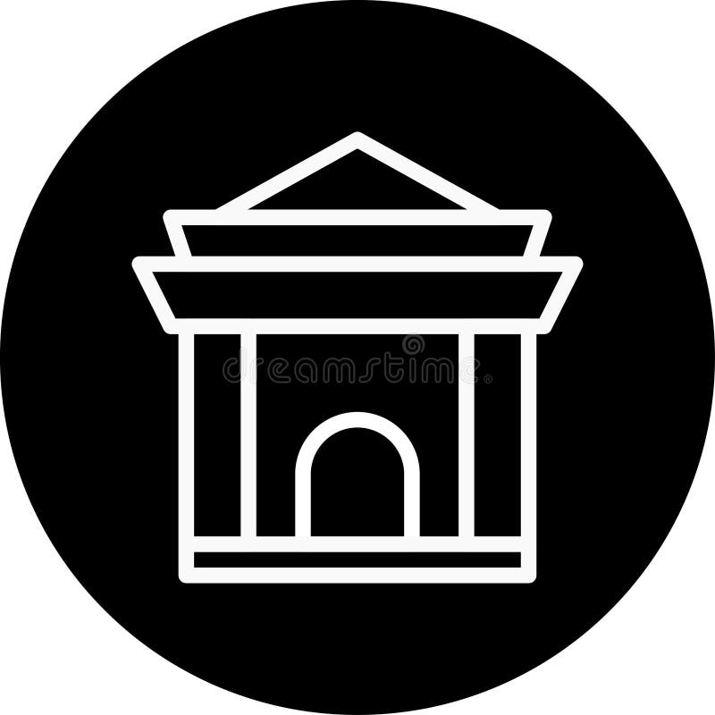 Arch Icon Solid Purple Pink Colour Chinese New Year Symbol Perfect ...