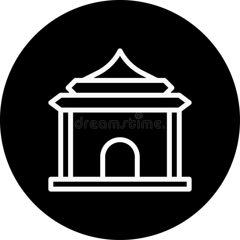 Arch Icon Rounded White Yellow Colour Chinese New Year Symbol Perfect ...