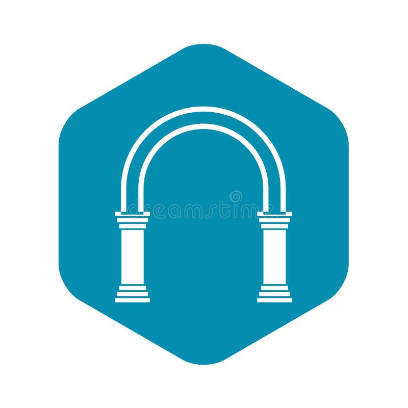 Arch icon, simple style stock vector. Illustration of frontage - 140317634