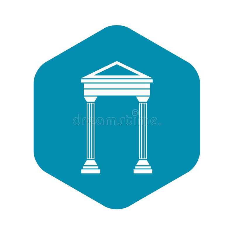 Arch icon, simple style stock vector. Illustration of column - 140232950
