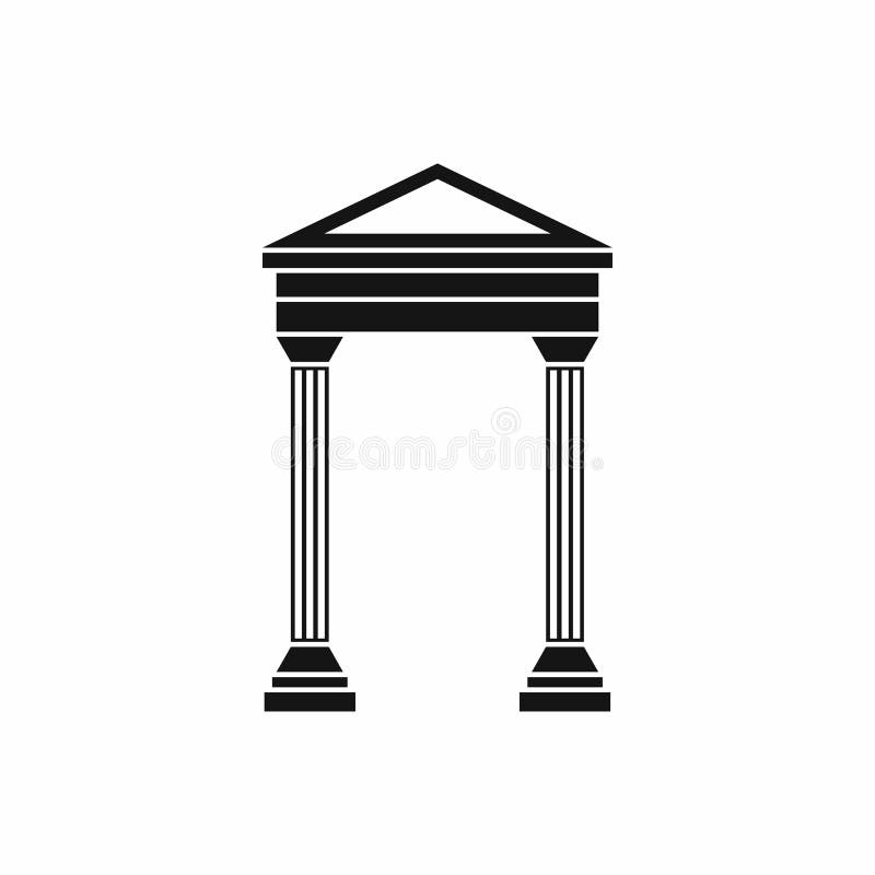Arch icon, simple style stock vector. Illustration of decor - 80480421