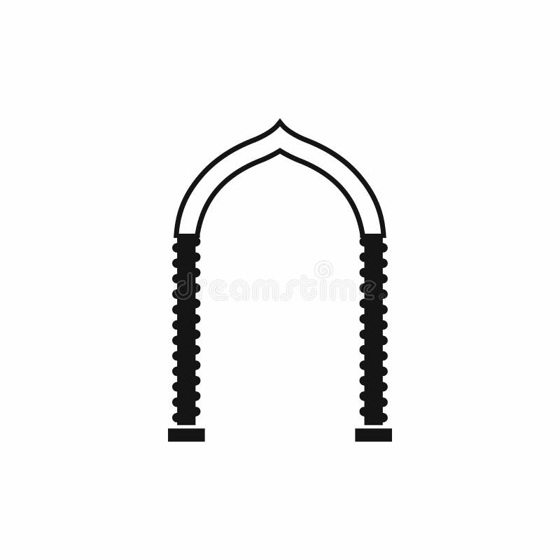 Arch icon, simple style stock vector. Illustration of facade - 80480768