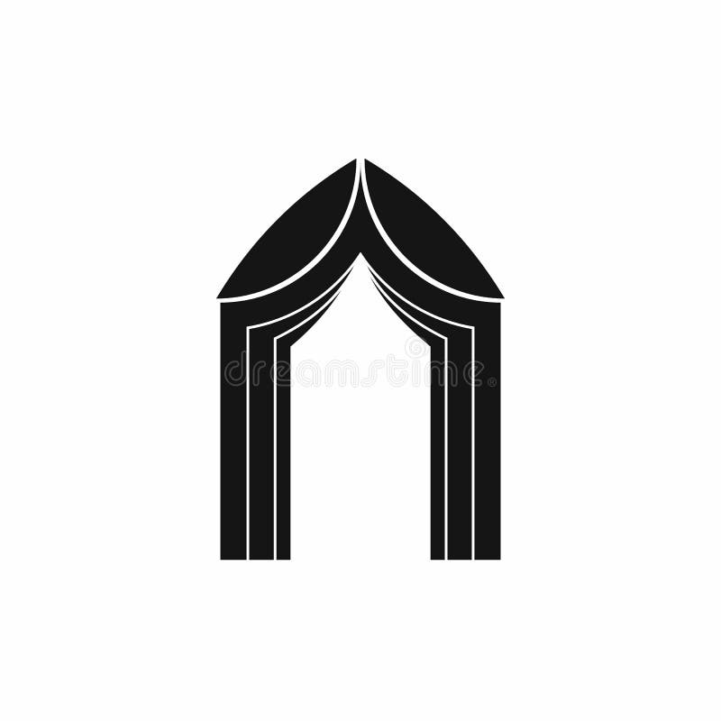 Arch icon, simple style stock vector. Illustration of monument - 80480788