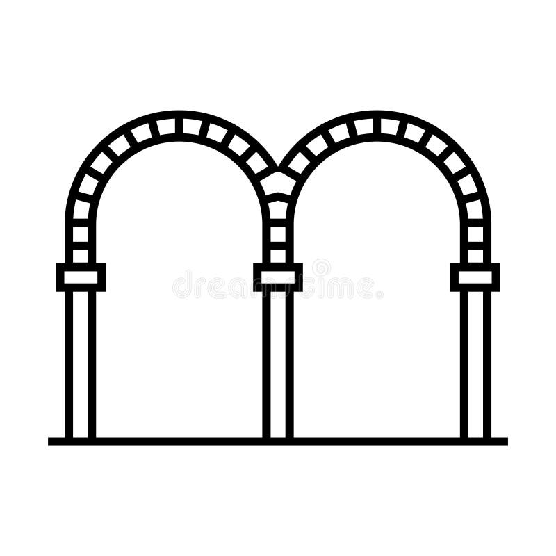 Arch Icon Vector Sign and Symbol Isolated on White Background, Arch ...