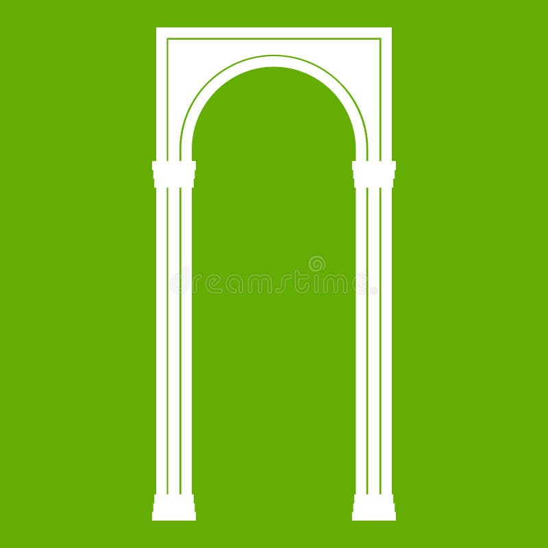 Arch icon green stock vector. Illustration of doorway - 100698706