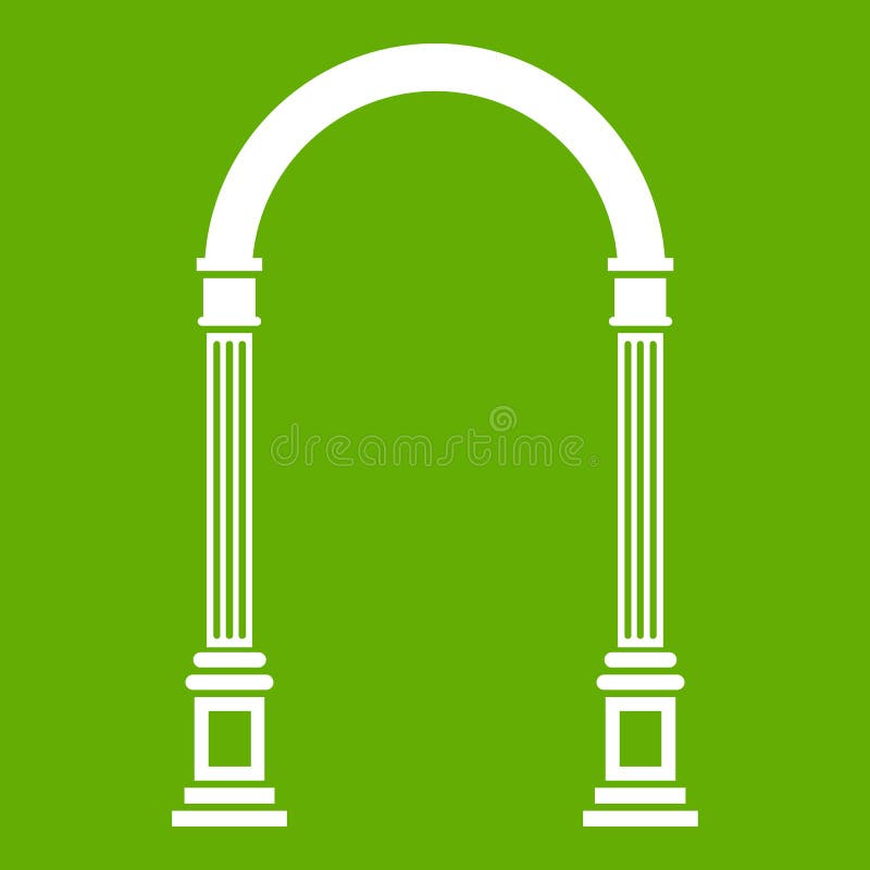 Arch icon green stock vector. Illustration of entrance - 100699484