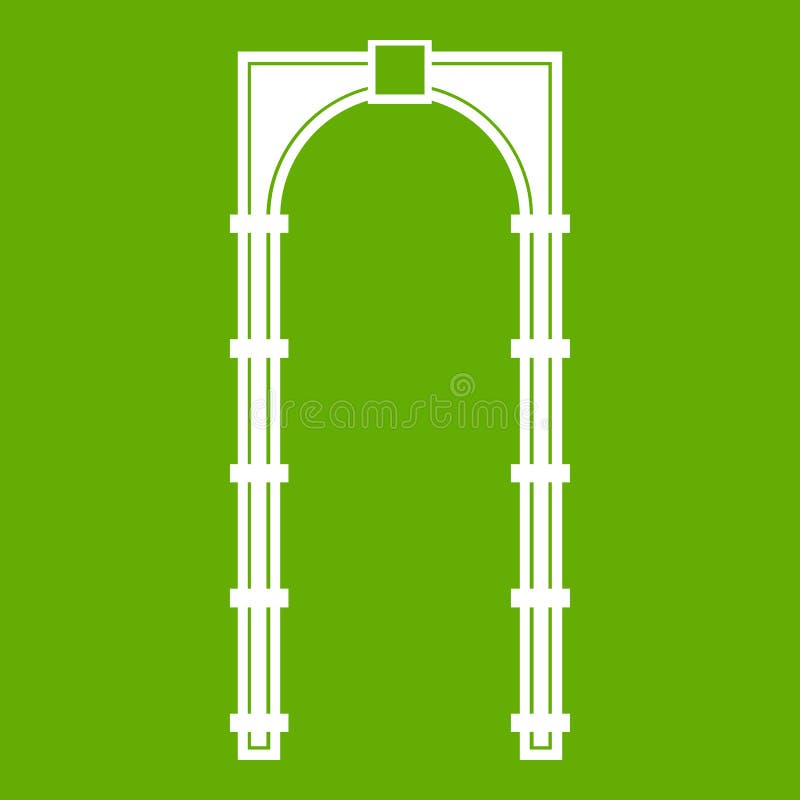 Arch icon green stock vector. Illustration of exterior - 100699217
