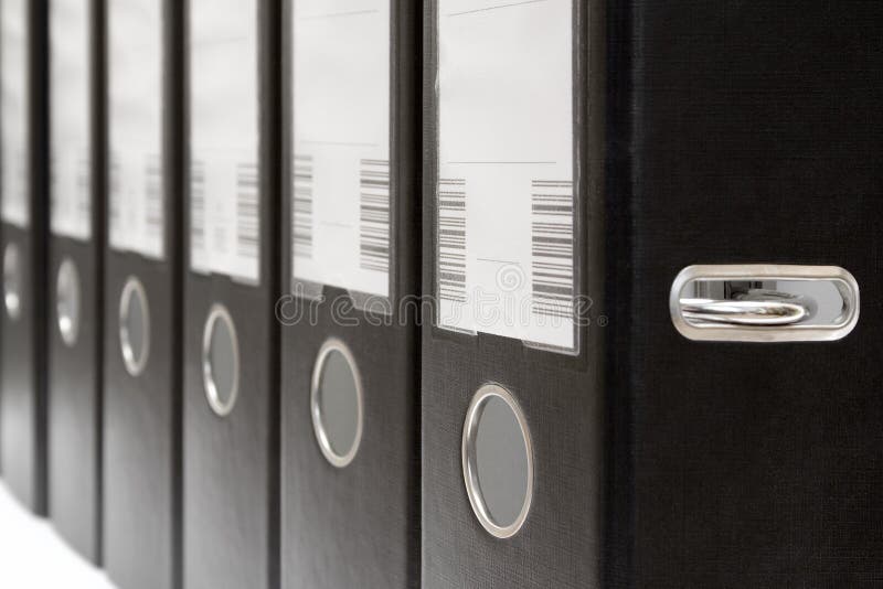 Arch Lever Files in a Row stock image. Image of manuals - 623039