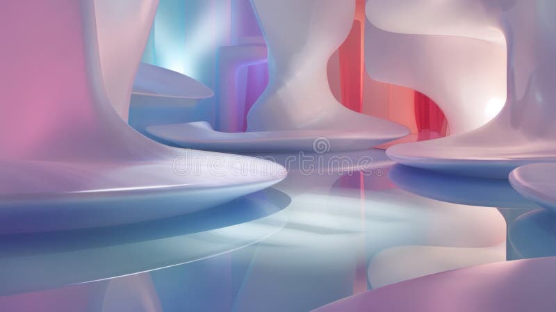 Arch-like Holographic Forms Create a Dreamscape, Where Light and Color ...