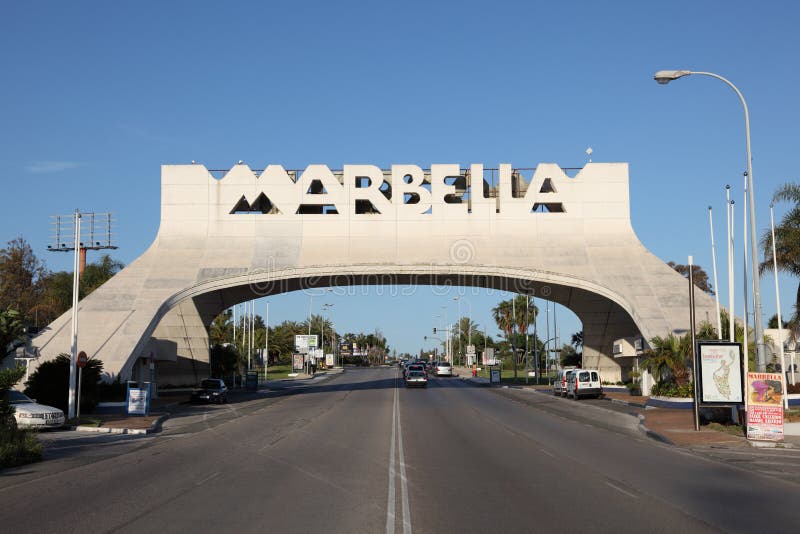 Marbella Arch in San Pedro in Spain Stock Photo - Image of bridge ...
