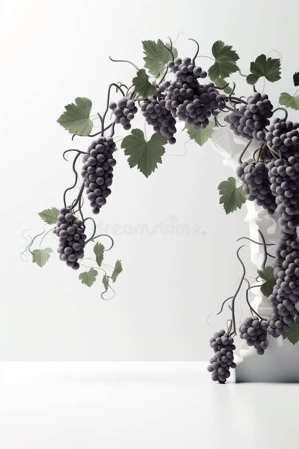 Arch Mockup, Stage or Product Display with Flowers. Off White and ...