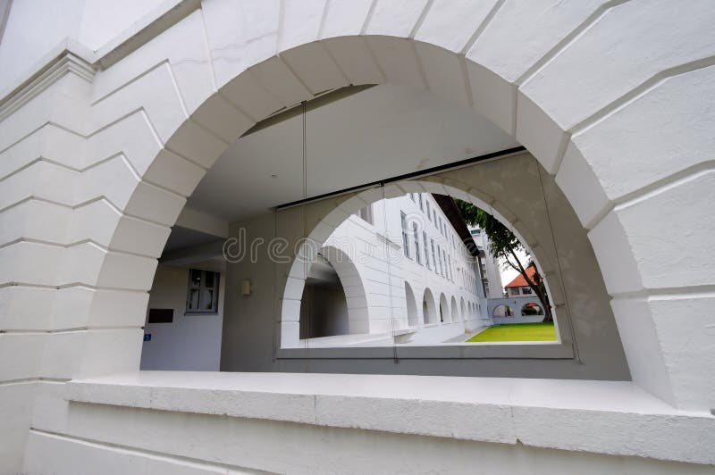 Arch openings of a walkway stock image. Image of walkway - 8854683