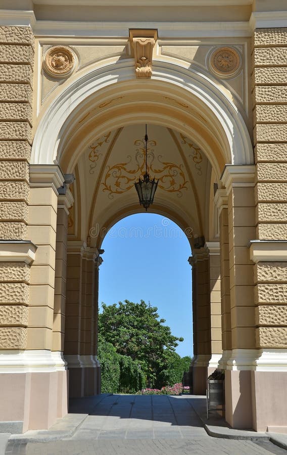 Arch of Opera and Ballet Theater in Odessa Stock Image - Image of opera ...