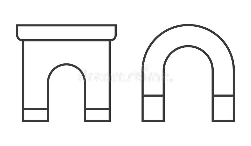 Arch outline icon stock vector. Illustration of greek - 330519945