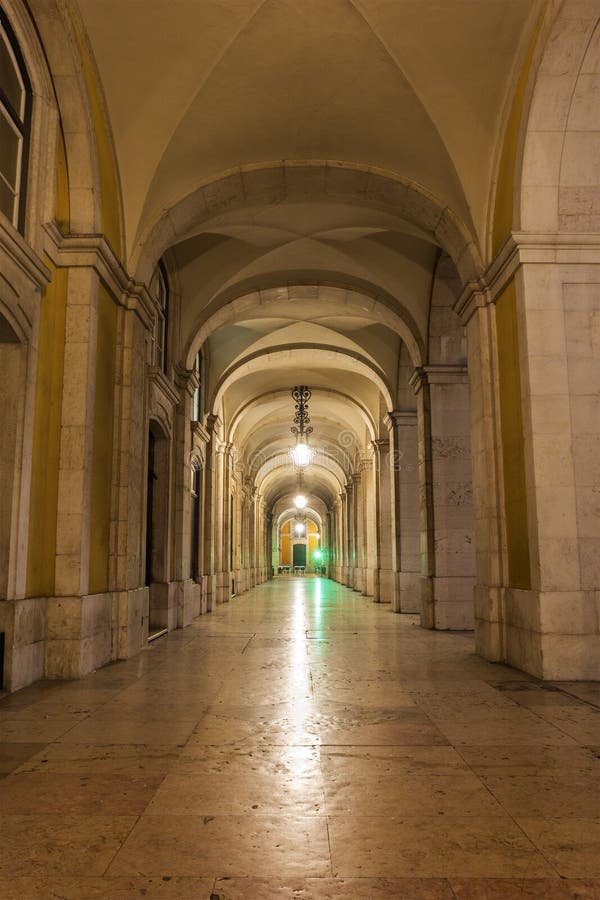 Arch passage in Lisbon stock photo. Image of triumphal - 70917322