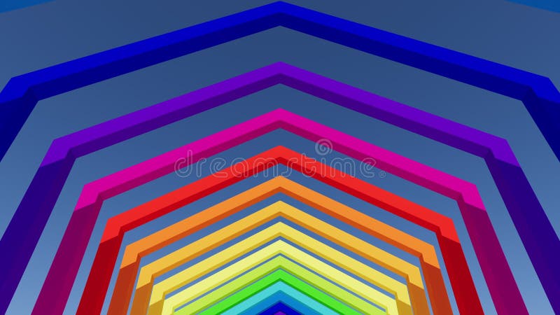 Arch Pathway on Light Blue Background Stock Footage - Video of empty ...