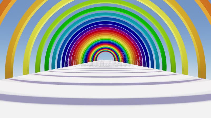 Arch Pathway on Light Blue Background Stock Footage - Video of arch ...