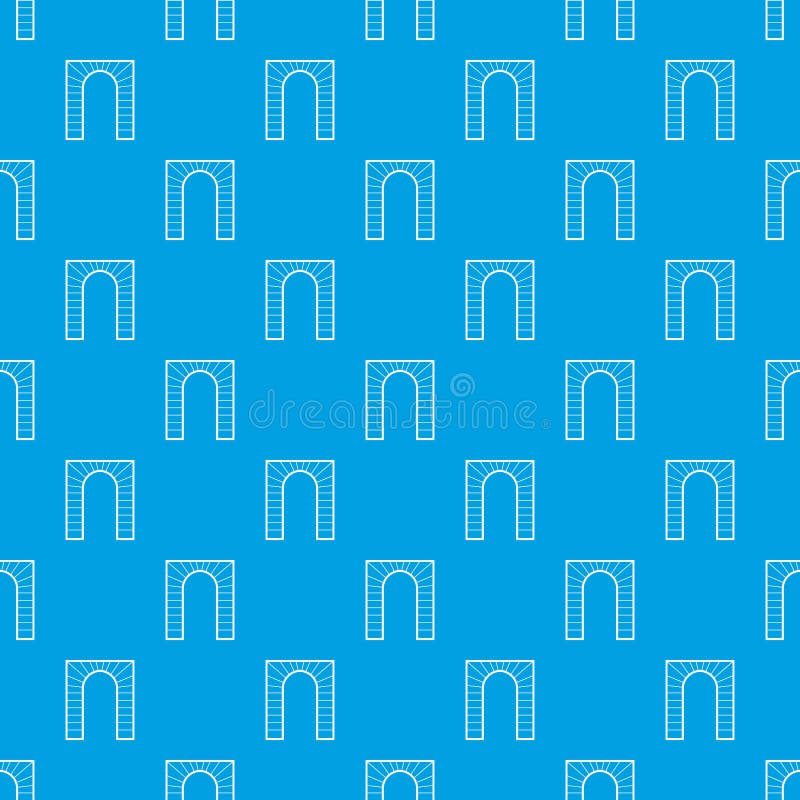Arch pattern seamless blue stock vector. Illustration of element - 98447381