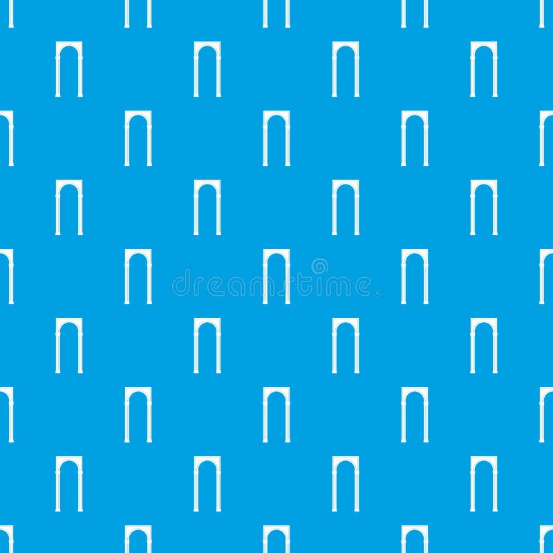 Arch pattern seamless blue stock vector. Illustration of design - 98447806
