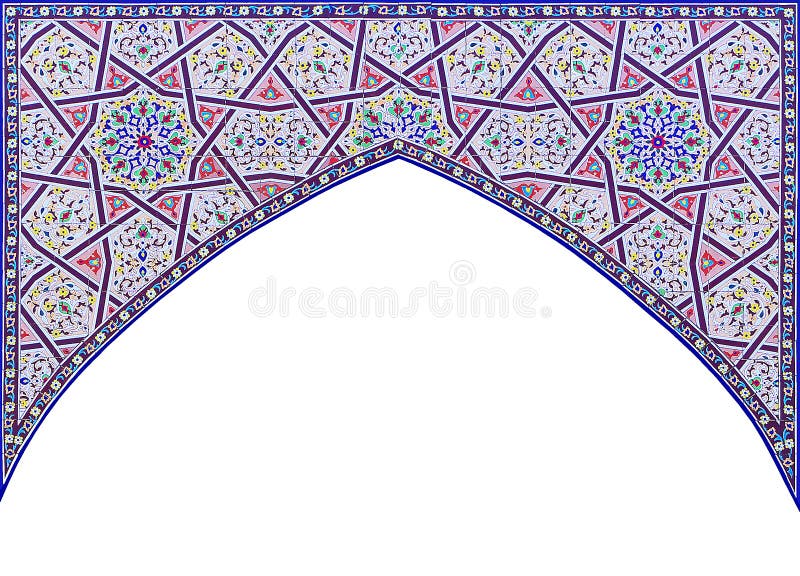 Beautiful Arch.Islamic Architectural Patterns Colored. .Arabic Design ...