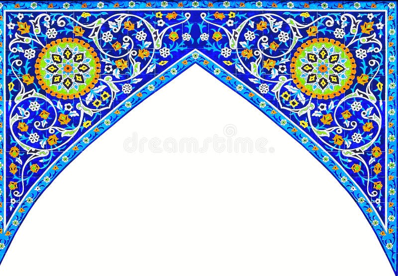 An Arch with Patterns in Arabic Style. Stock Photo - Image of ...