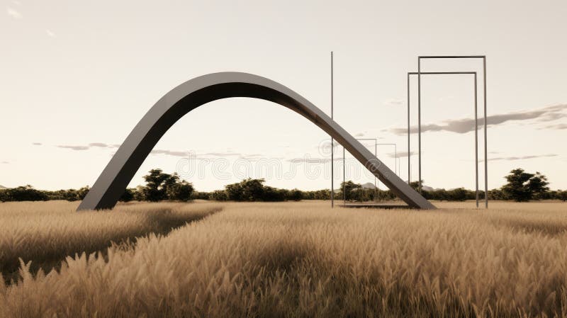 Infinity Spiral Arch: Minimalist Landscapes by Antonius Kortowski Stock ...
