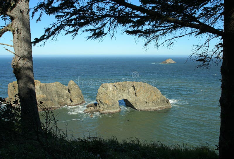 Arch Rock Pacific Ocean Oregon Coast United States Stock Image - Image ...