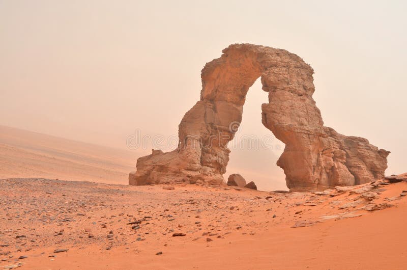 Arch Rock Formation Aka Arch of Africa Algeria Stock Image - Image of ...