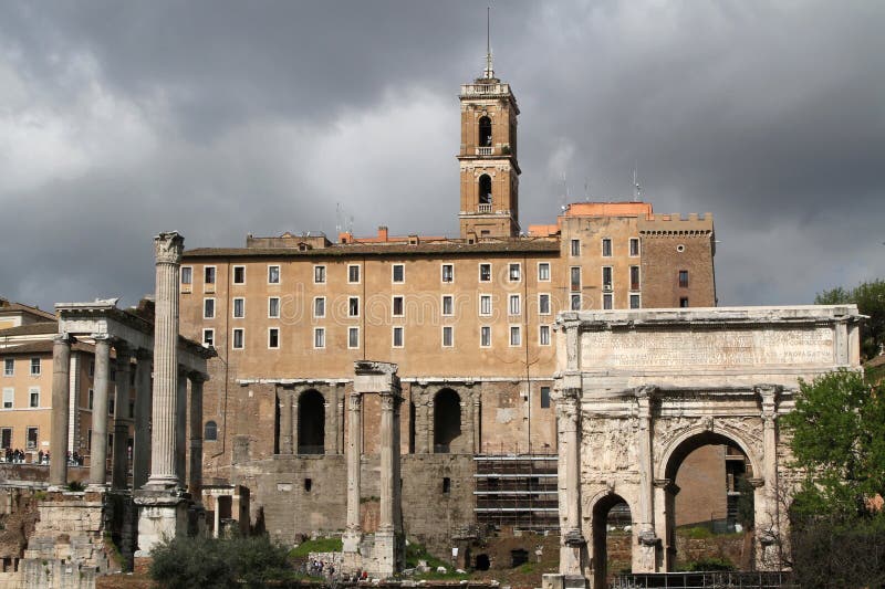 Arch and Roman Forum stock photo. Image of heritage, landmark - 30474328