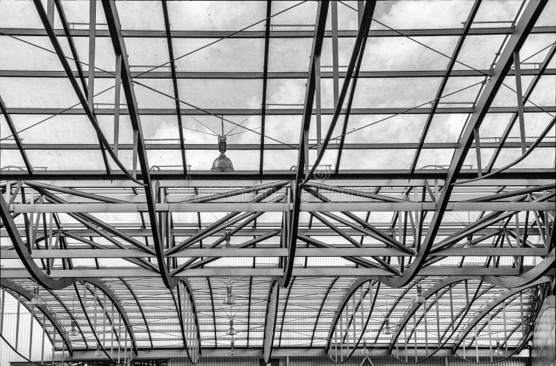 Arch Roof and Ceiling on Gallery Stock Image - Image of roof ...