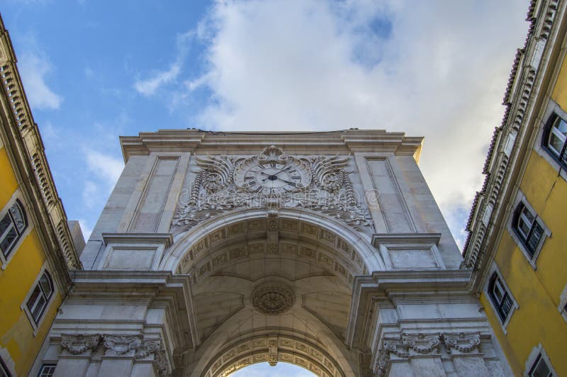 Arch of Rua Augusta stock image. Image of architecture - 35300557