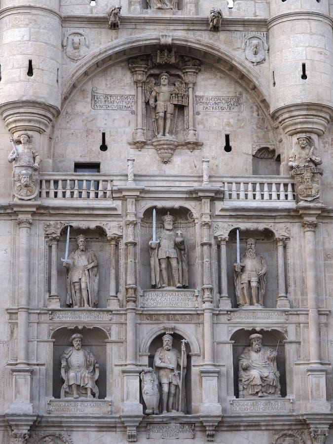 Arch of Santa Maria, Burgos Stock Image - Image of landmark, castilla ...