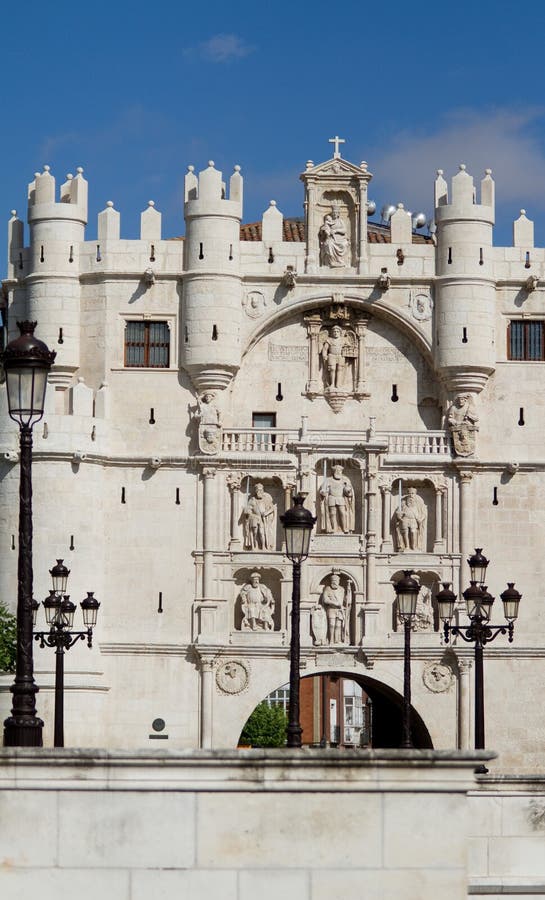 Arch of Santa Maria, Burgos. Spain Stock Image - Image of gothic ...
