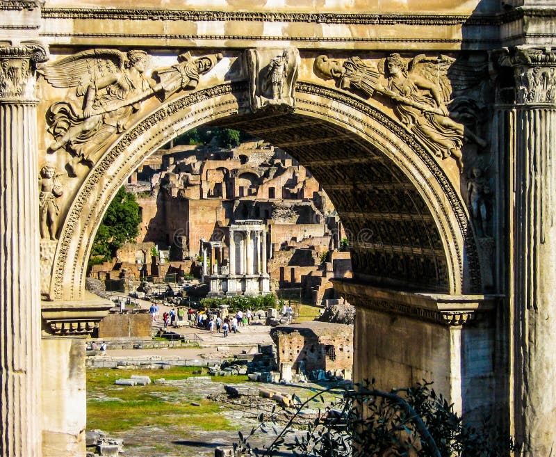 Arch of Septimius Severus, Rome Stock Image - Image of favourite ...