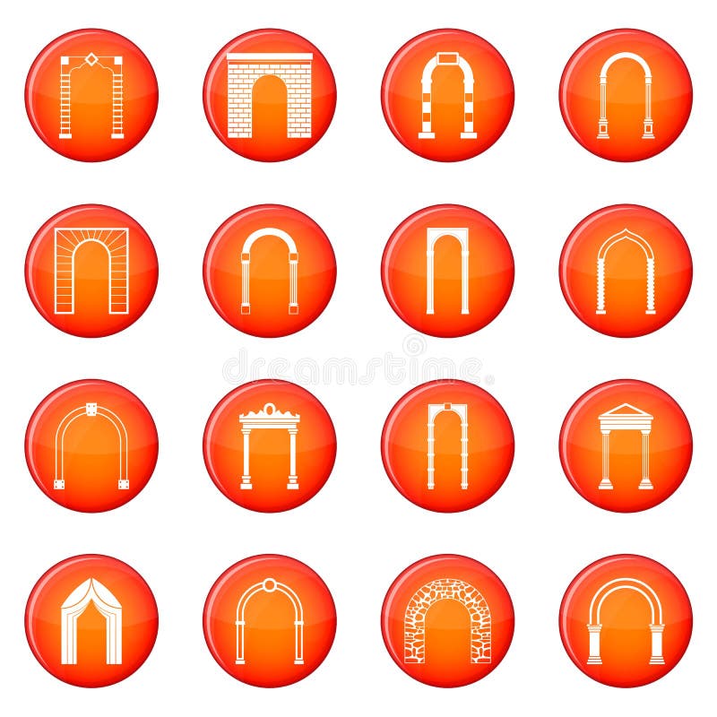 Arch set icons vector set stock vector. Illustration of graphic - 85898863
