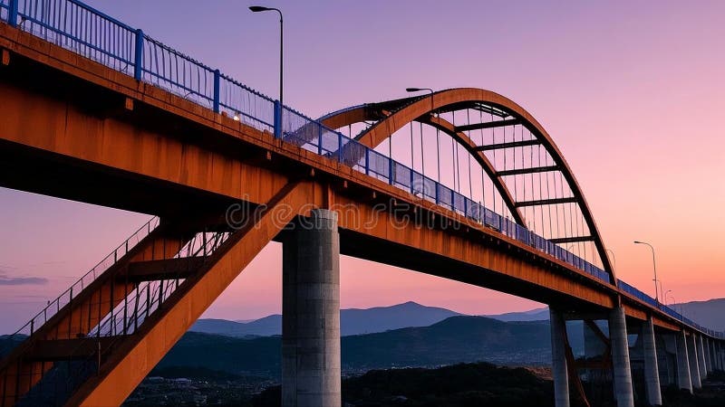 Arch Shape Architecture Road Bridge. Stock Illustration - Illustration ...