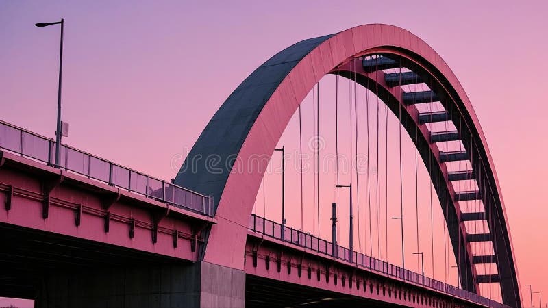 Arch Shape Architecture Road Bridge. Stock Illustration - Illustration ...