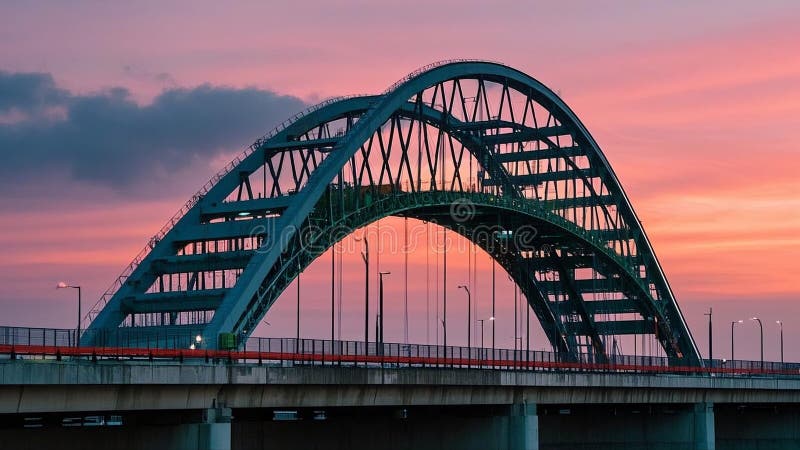 Arch Shape Architecture Road Bridge. Stock Illustration - Illustration ...