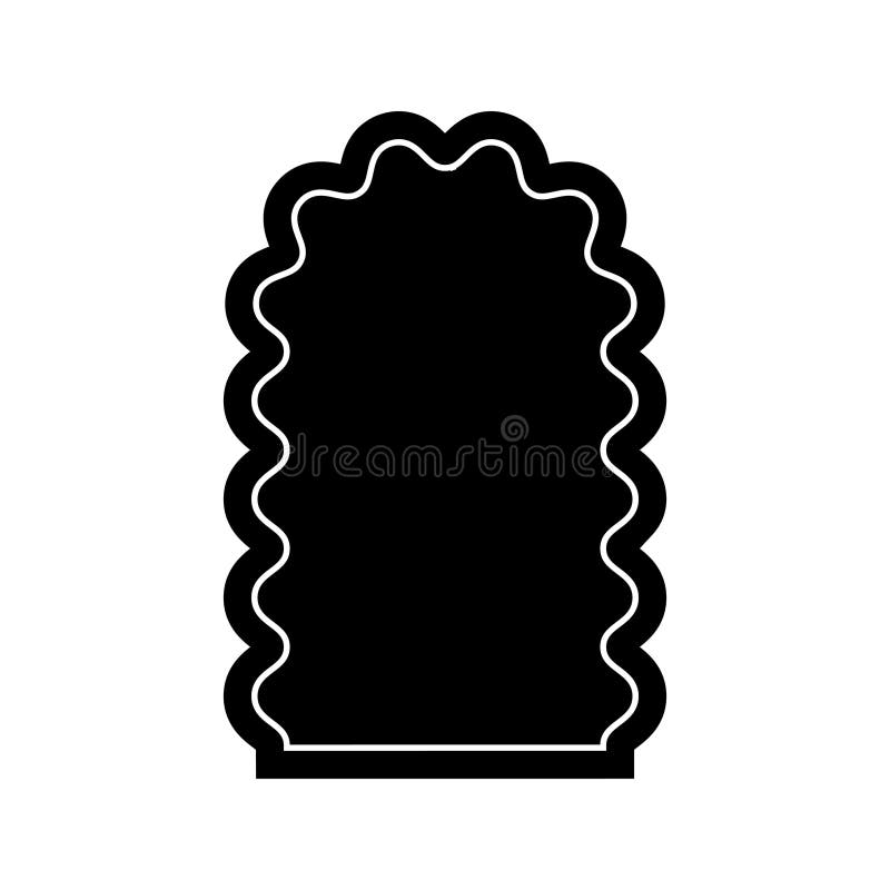 Arch Shape with Wavy Borders. Archway Form with Curvy Edges Stock ...