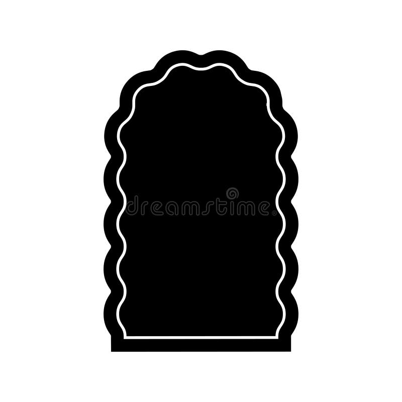 Arch Shape with Wavy Borders. Archway Form with Curvy Edges Stock ...