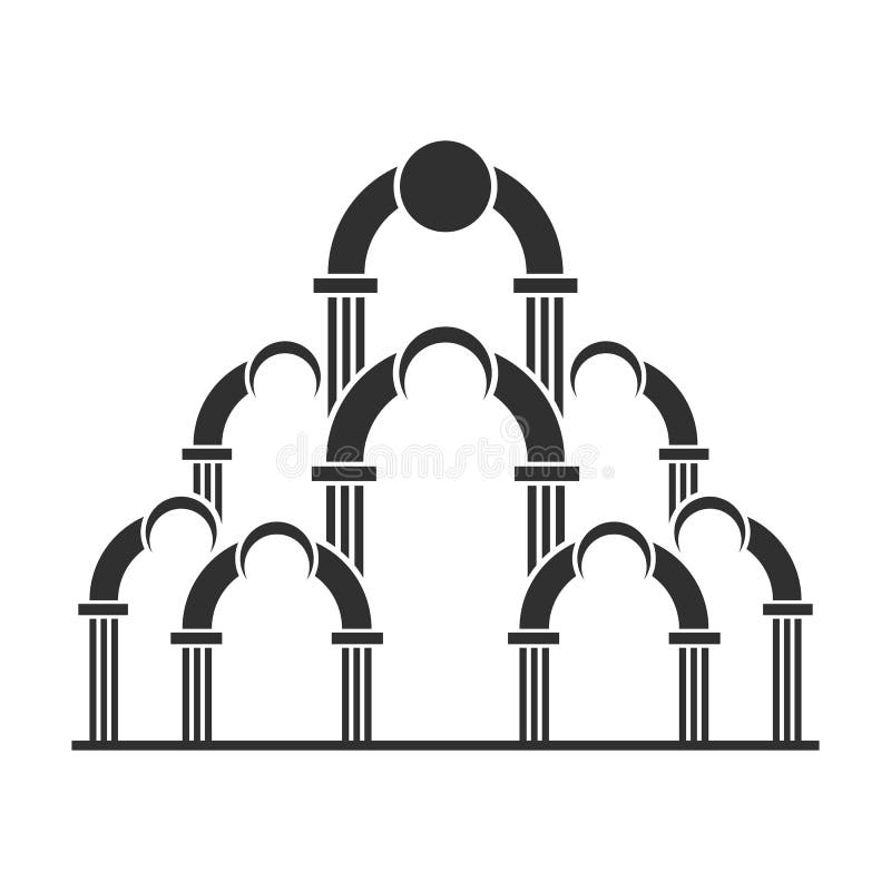 Arch silhouette icon. stock vector. Illustration of frame - 125490785