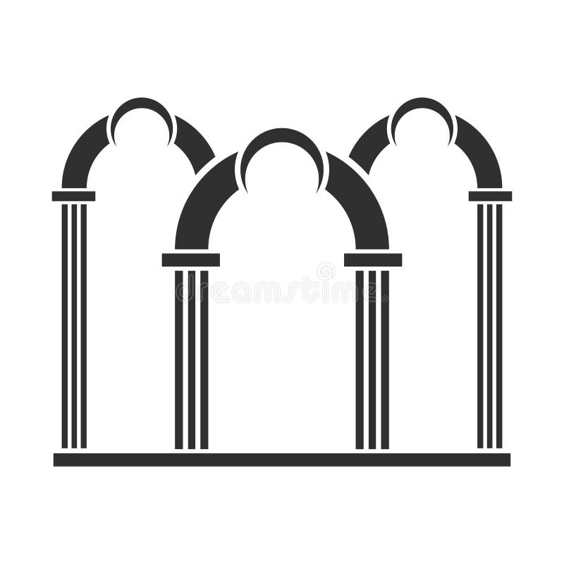Arch silhouette icon. stock vector. Illustration of mystery - 125490799