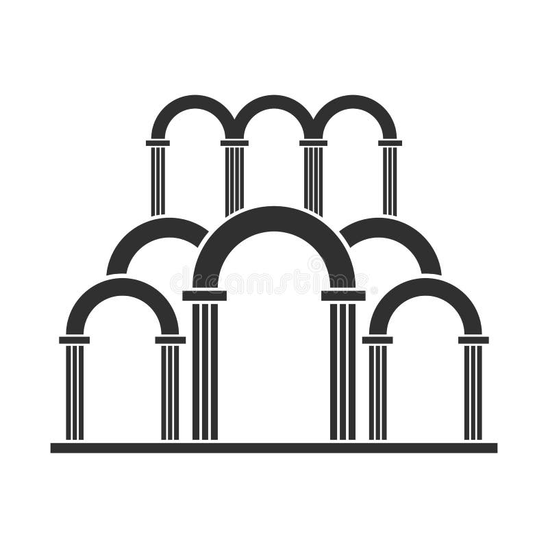 Arch silhouette icon. stock vector. Illustration of fantasy - 125490806