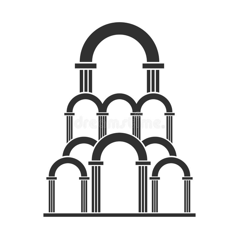 Arch silhouette icon. stock vector. Illustration of icon - 125490804